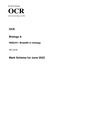 OCR AS LEVEL BIOLOGY A Paper 1 and 2 2022 QUESTION PAPER and MARK ...