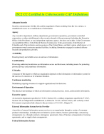 ISC2 Certified in Cybersecurity: Pre and Post Course Assessment, ISC2 ...