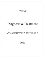 ANCC-PMHNP Diagnosis & Treatment Comprehensive Test Guide 2024 - DocMerit