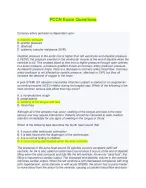 PCCN Real Exam Questions - Answered with Rationales, Complete Solutions ...