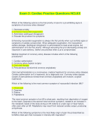 Exam 2: Cardiac Practice Questions NCLEX (Already Graded A+) - DocMerit