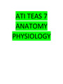 ATI TEAS 7 ANATOMY & PHYSIOLOGY QUESTION AND ANSWER - DocMerit
