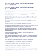 APEA 3P QBank Practice Test Set 2 Questions And Answers 2024-2025 ...