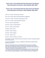 Texas Level 3 (Commissioned) Security Guard Test Review Exam Questions ...