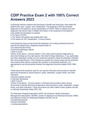 CDIP PRACTICE EXAM 1 & 2 WITH CORRECT ANSWERS COMPILATION BUNDLE - DocMerit