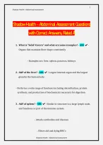 Shadow Health - Abdominal Assessment Questions with Correct Answers ...