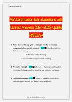 AEA Certification Exam Questions with Correct Answers (2024-2025) Update RATED A++ - DocMerit