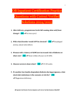 OB Inpatient Certification Practice Questions with Correct Verified ...