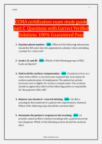 CCMA Exams Question Test with Correct Verified Answers, Newest STUDY ...