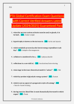 PTA Global Certification Exam Questions with Correct Verified Answers ...