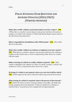 POLICE ENTRANCE EXAM QUESTIONS AND ANSWERS UPDATED (2024/2025 ...