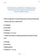 WGU D664 Final Exam (NEW 2025/ 2026 Update) Learners and Learning ...