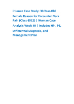 iHuman Case Study: 30-Year-Old Female Reason for Encounter Neck Pain ...