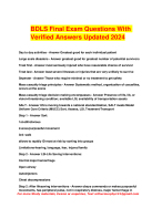 BDLS Final Exam Questions With Verified Answers Updated 2024 - DocMerit