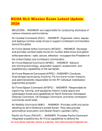 NCOA DLC Mission Exam Latest Update 2024 - DocMerit