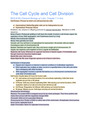 Cell Cycle and Cell Division Notes, Includes Miosis + Mitosis. Ch 7 of ...