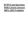 PCIP Exam Questions With Correct Answers 100% 2023 Complete Tesst ...