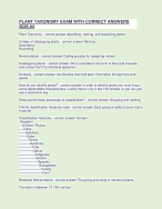 PLANT TAXONOMY EXAM WITH CORRECT ANSWERS 2025 -4 - DocMerit