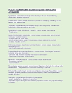 PLANT TAXONOMY EXAM WITH ANSWERS -7 2025 - DocMerit