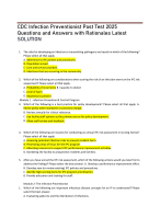 CDC Infection Preventionist Post Test 2025 Questions and Answers with ...