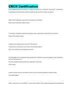 CRCR Certification Exam | 2025/2026 Latest Edition | Real Exam ...