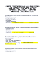 CBSPD Practice 2024 Final Exam Review - DocMerit