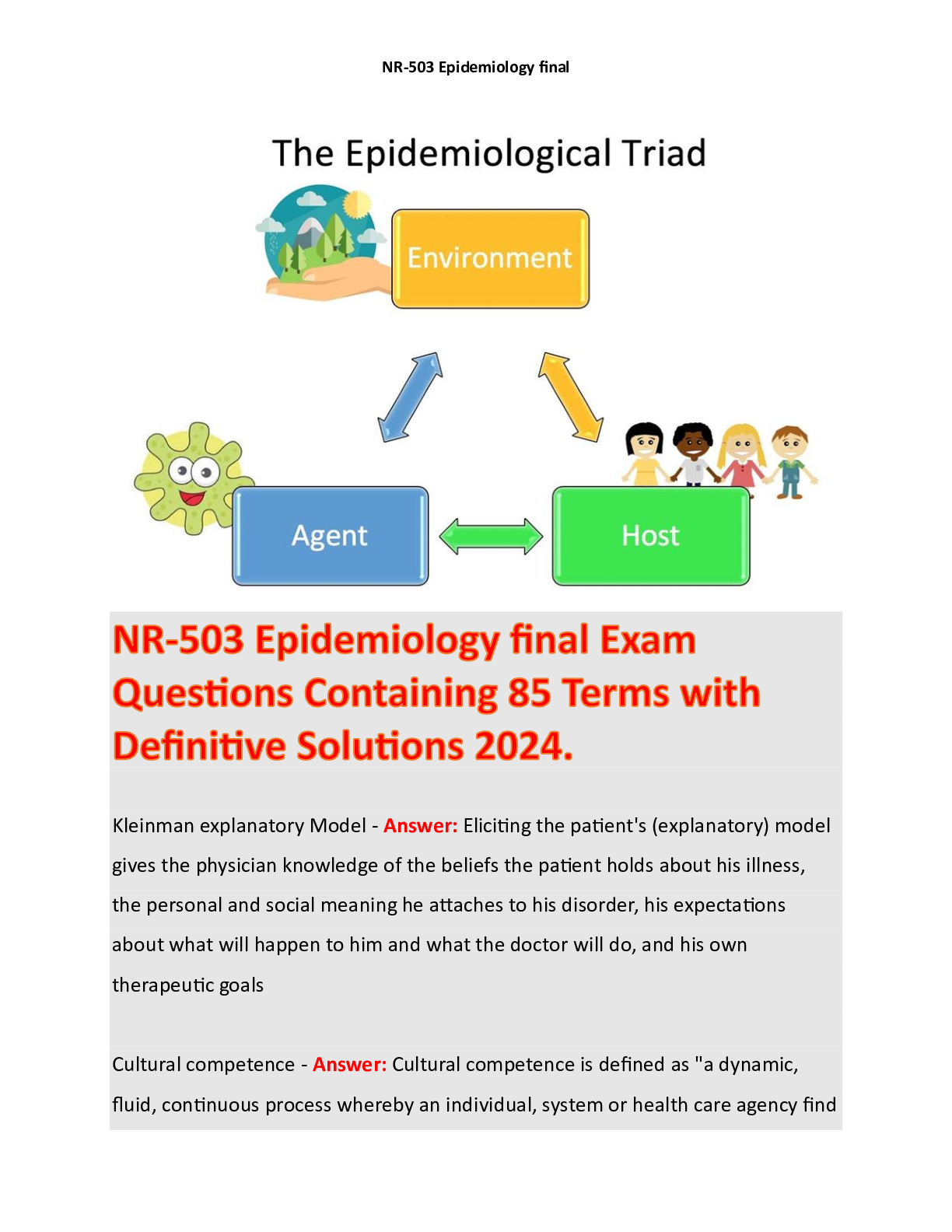 NR-503 Epidemiology Compilation Bundle. - DocMerit