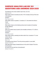 SURFACE ANALYSIS LAB WX 301 QUESTIONS AND ANSWERS 2024-2025 - DocMerit