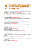 UC CERTIFICATION PRACTICE EXAM 2025-2026 QUESTIONS WITH ANSWERS - DocMerit