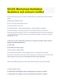 NCLEX Mechanical Ventilation Questions And Answers 100% 2023/2024 ...
