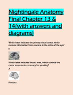 Nightingale Anatomy Final Chapter 13 & 14(with answers and diagrams ...