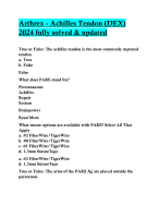 Arthrex - Achilles Tendon (DEX) 2024 fully solved & updated - DocMerit