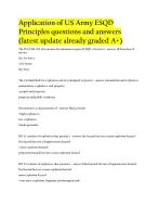 Application of US Army ESQD Principles questions and answers (latest ...