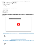 ESS 101 B Lab 5 Quiz: Sedimentary Rocks - DocMerit