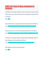 CWV 101 Topic 6 Quiz; Questions & Answers: Latest Updated - DocMerit