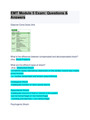 EMT Module 5 Exam: Questions & Answers: Updated A+ Score Guide - DocMerit