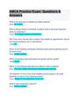AMCA Practice Exam: Questions & Answers: Updated Guide Solution - DocMerit