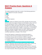 Practice Exam)NCCT Practice Exam: 100% Verified Questions & Answers ...