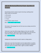 ASE B5 Mechanical/Electrical Exam: 100% Verified Questions & Answers ...