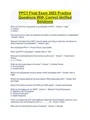 PPCT Final Exam 2023 Practice Questions With Correct Verified Solutions ...