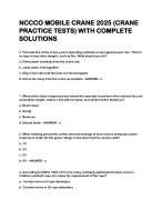 NCCCO MOBILE CRANE 2025 (CRANE PRACTICE TESTS) WITH COMPLETE SOLUTIONS ...