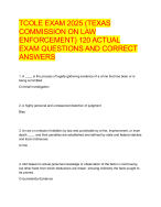TCOLE EXAM 2025 TEXAS COMMISSION ON LAW ENFORCEMENT - DocMerit
