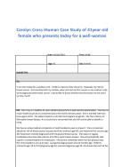 CAROLYN CROSS IHUMAN CASE STUDY 41-YEAR-OLD FEMALE CONCERNED ABOUT HER RISK FOR BREAST CANCER ...