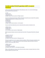 Cardiovascular NCLEX questions (100% Accurate Solutions) - DocMerit