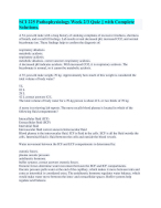 SCI 225 Pathophysiology Week 2/3 Quiz || with Complete Solutions. - DocMerit