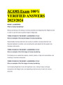 ACAMS Exam 2024 Practice Questions with Answers - DocMerit