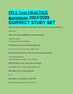 BEST REVIEW ITLS Test PRACTICE questions 2024/2025 CORRECT STUDY SET ...