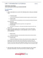 BIO 201L Lab 1 : Introduction to Science (Straighterline)(New-2022) : Questions & Answers - DocMerit