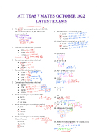 ATI TEAS 7 MATH BUNDLE (ACTUAL EXAM Q AND A,PRACTICE Q AND A,STUDY ...