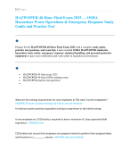 HAZWOPER 40-Hour Final Exam 2025 — OSHA Hazardous Waste Operations & Emergency Response - DocMerit
